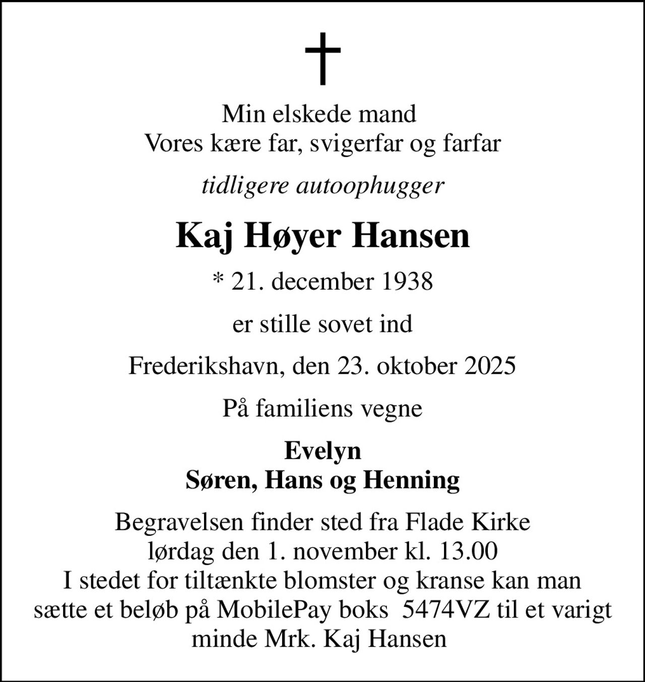 Kaj Høyer Hansen | Danmarks største medie for mindesider og dødsannoncer