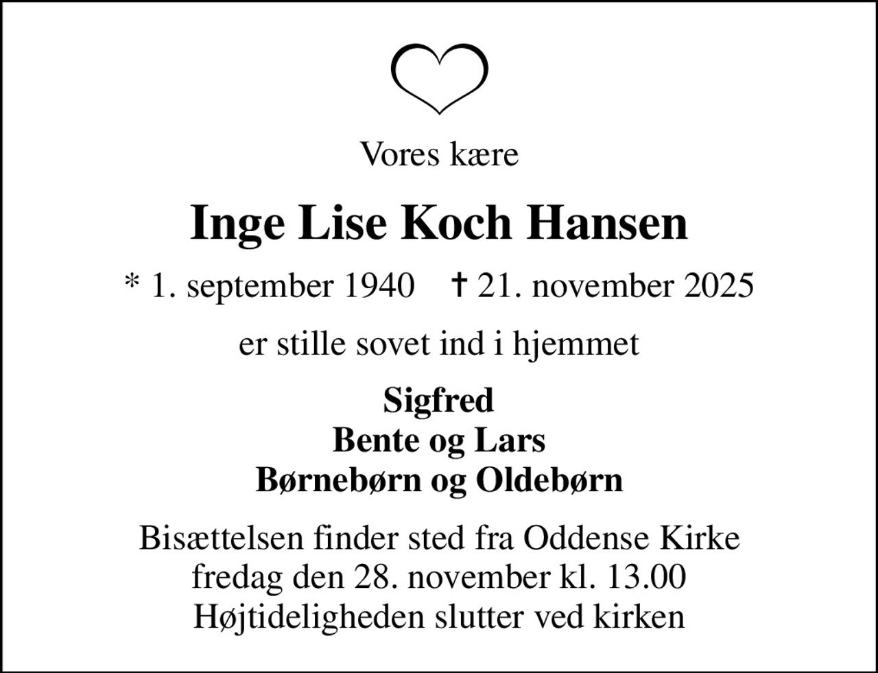 Inge Lise Koch Hansen | Danmarks største medie for mindesider og ...
