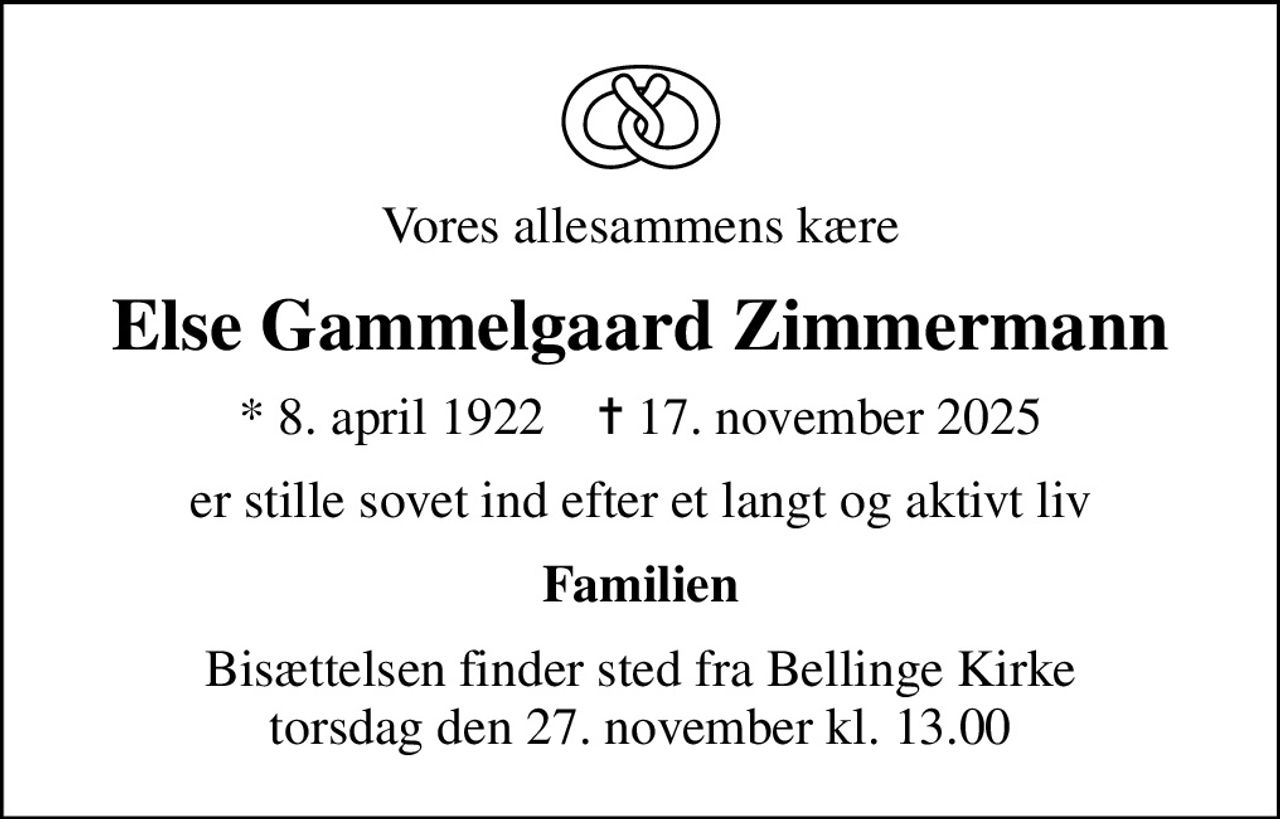 Else Gammelgaard Zimmermann | Danmarks største medie for mindesider og ...