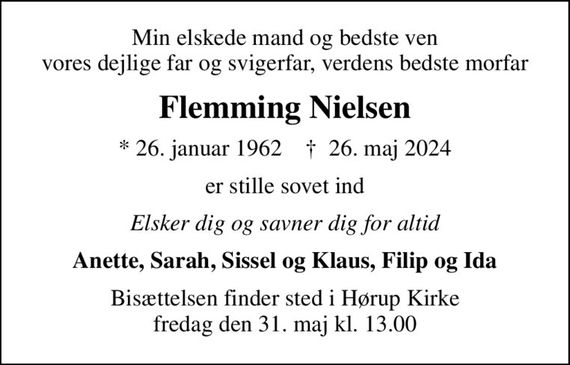 Flemming Nielsen | Dødsannoncer i Danmark