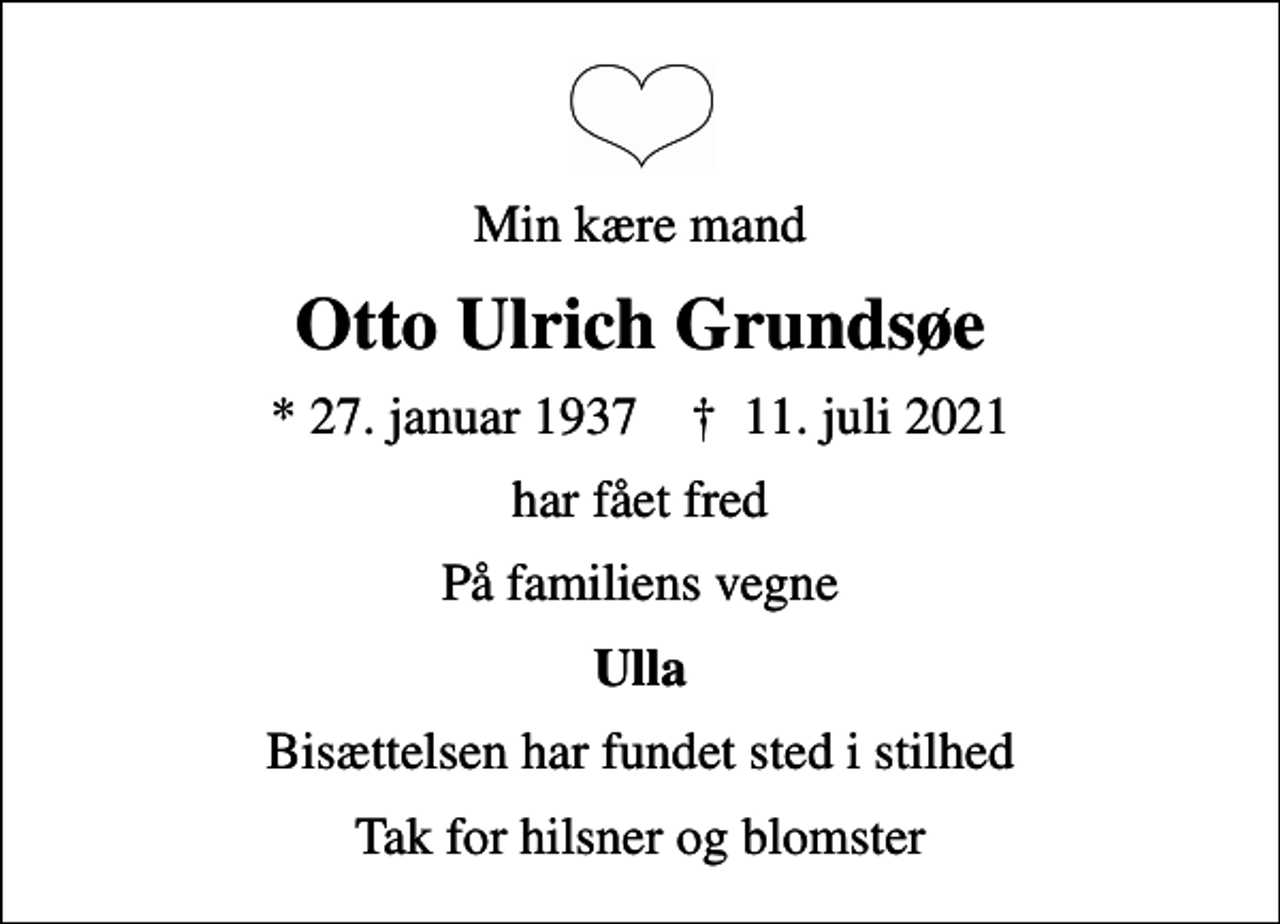 Otto Ulrich Grundsøe | Danmarks største medie for mindesider og ...