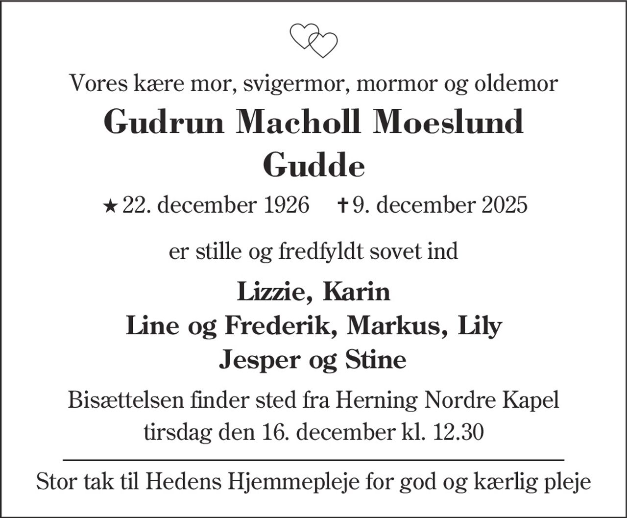 Gudrun Macholl Moeslund | Danmarks største medie for mindesider og ...