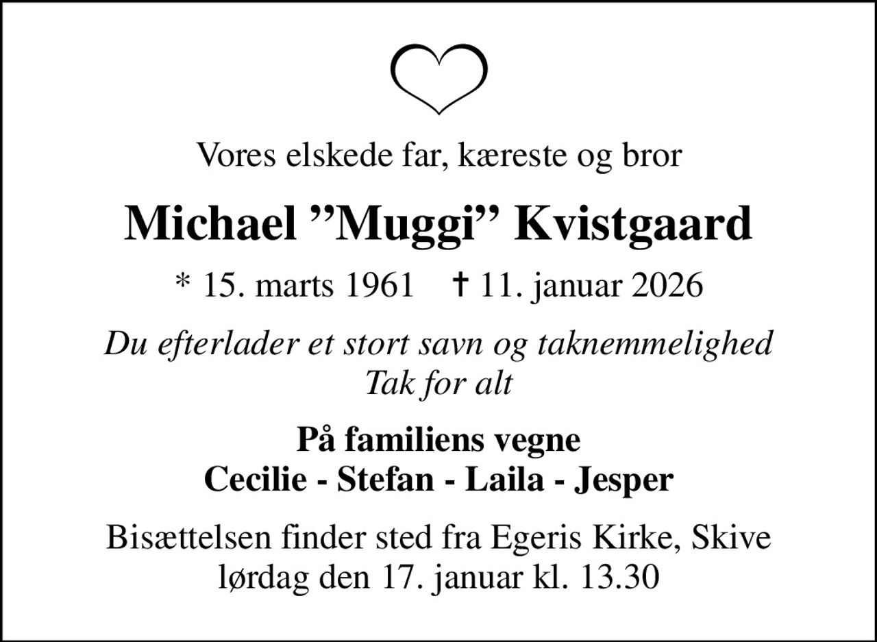 Michael Hindkær Kvistgaard | Danmarks største medie for mindesider og ...