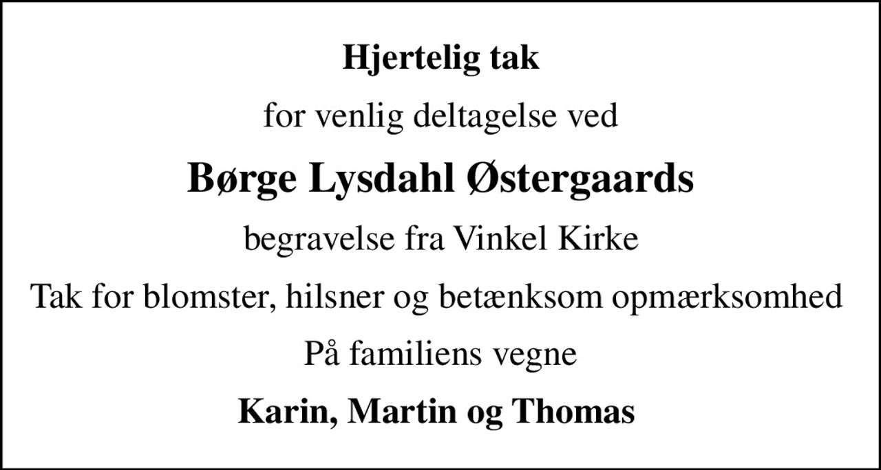 Børge Lysdahl Østergaard | Danmarks største medie for mindesider og ...
