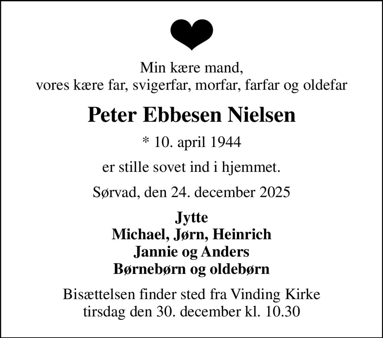 Peter Ebbesen Nielsen | Danmarks største medie for mindesider og ...