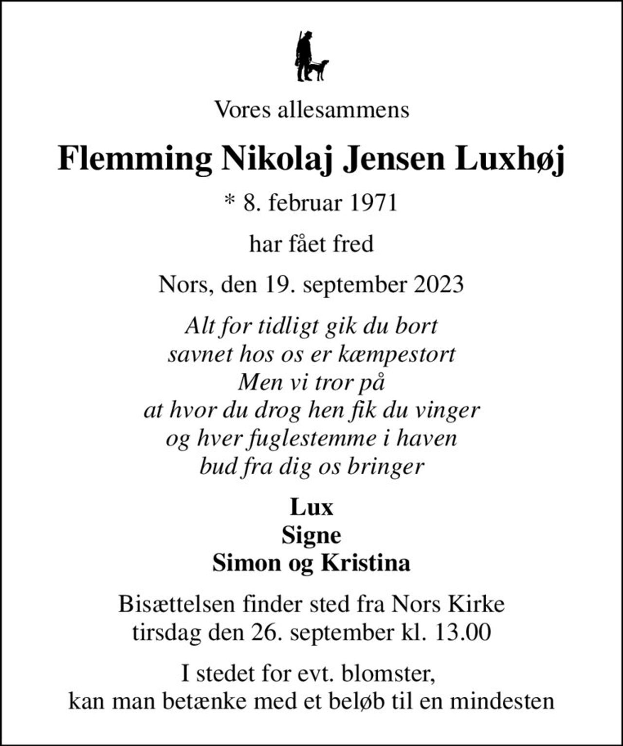 Flemming Nikolaj Jensen Luxhøj | Danmarks største medie for mindesider ...