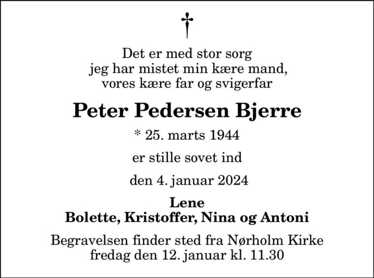Peter Pedersen Bjerre | Danmarks største medie for mindesider og ...