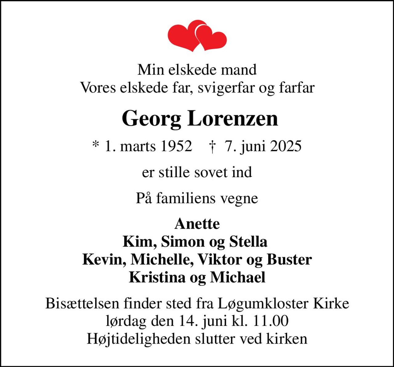 Svend Georg Lorenzen | Danmarks største medie for mindesider og ...