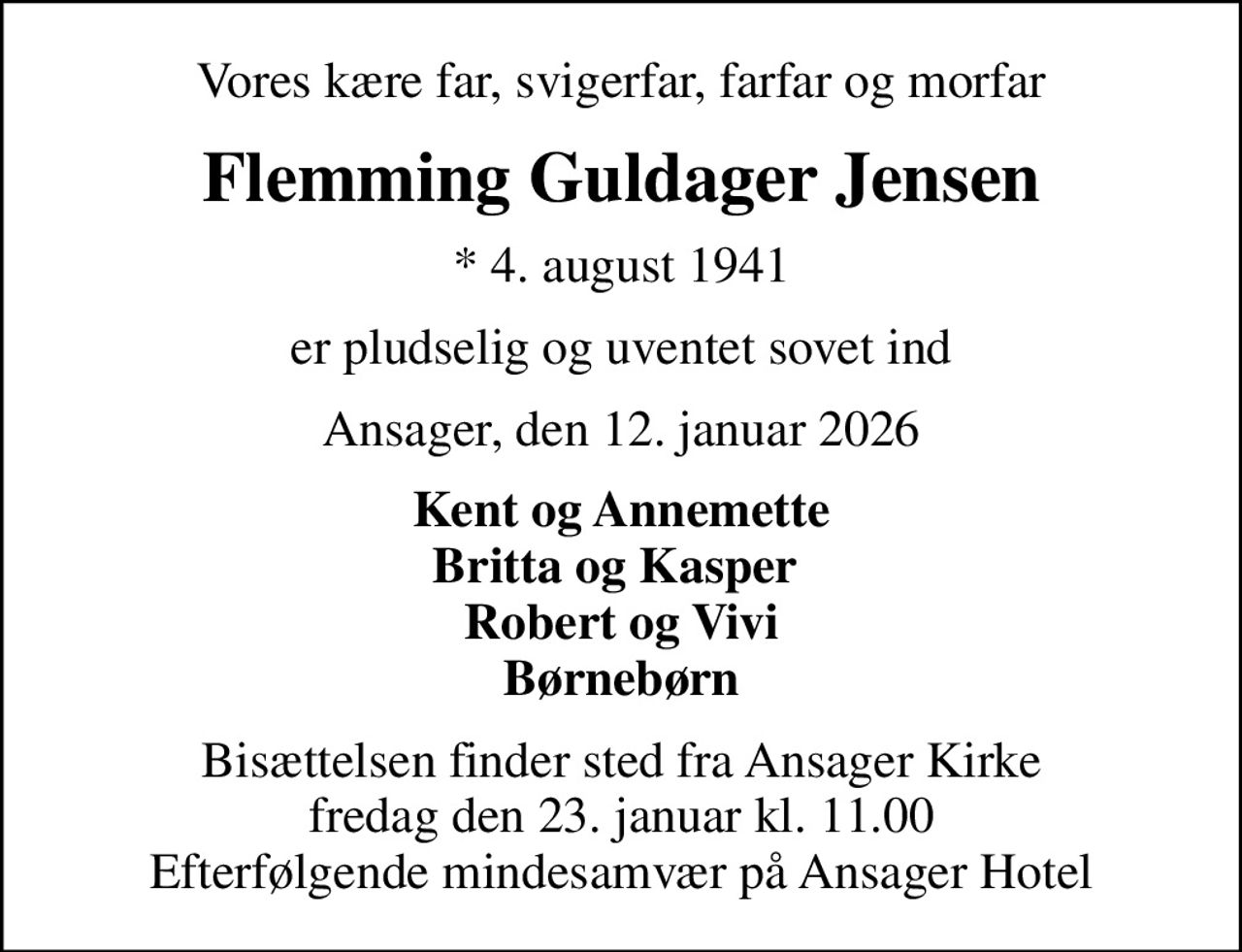 Flemming Guldager Jensen | Danmarks største medie for mindesider og ...