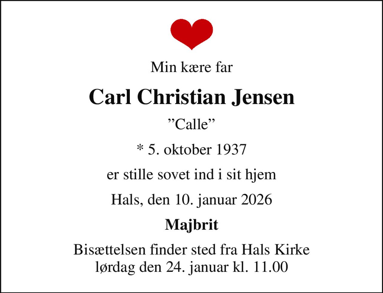 Carl Christian Jensen | Danmarks største medie for mindesider og ...