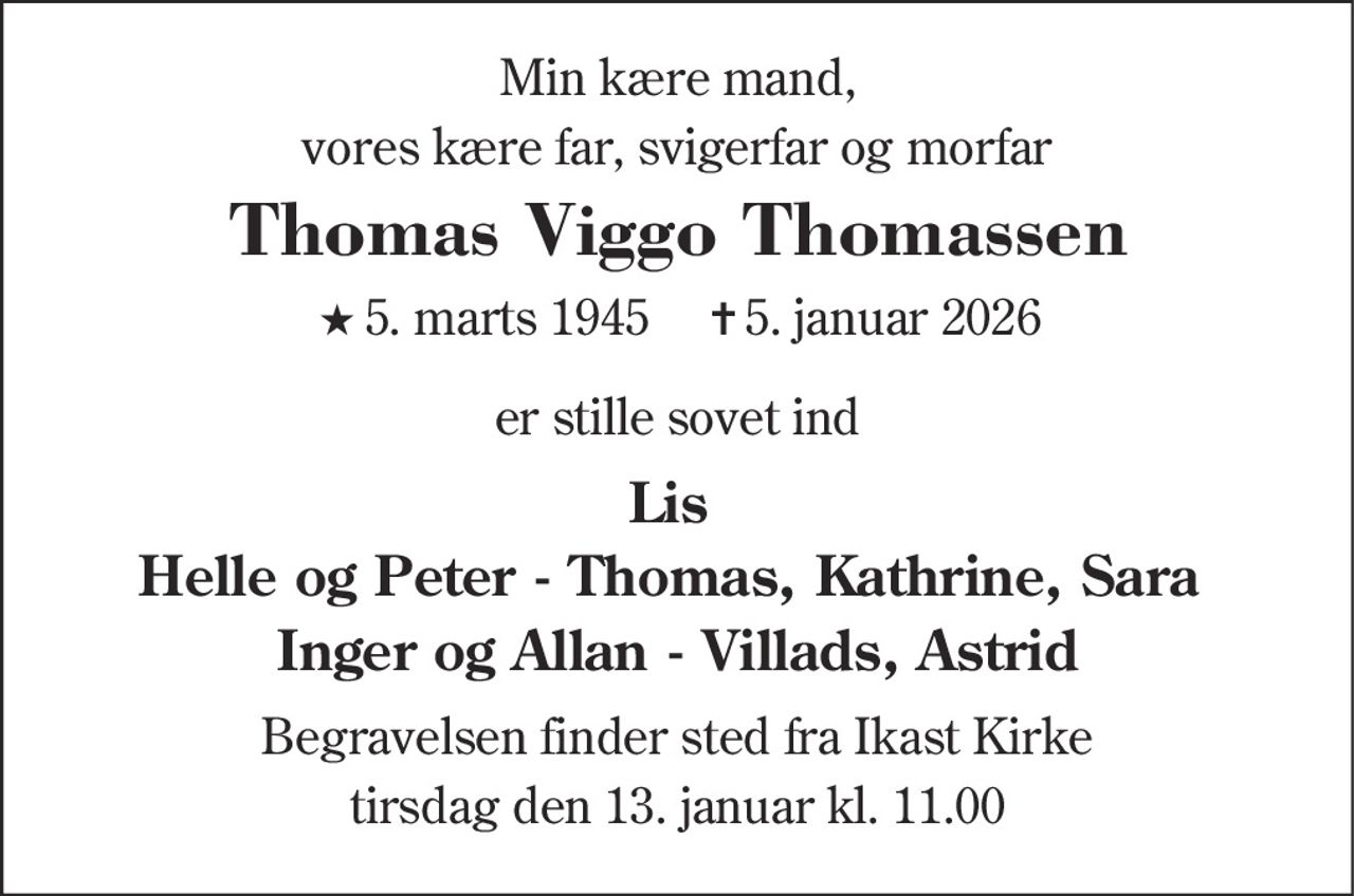 Thomas Viggo Thomassen | Danmarks største medie for mindesider og ...