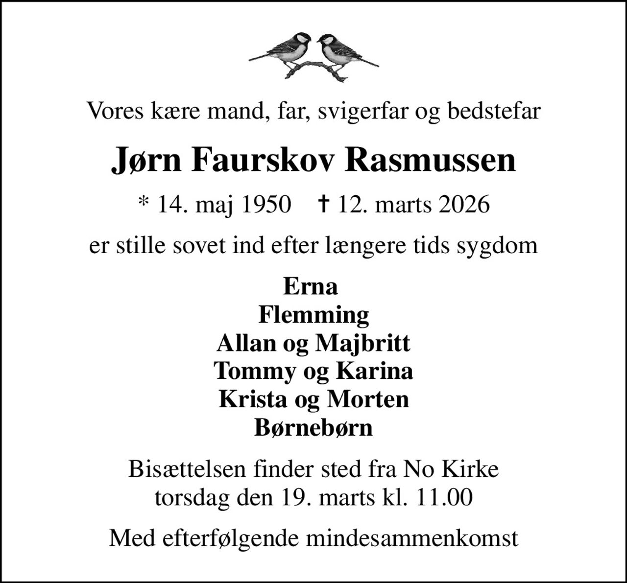 Jørn Faurskov Rasmussen | Danmarks største medie for mindesider og ...