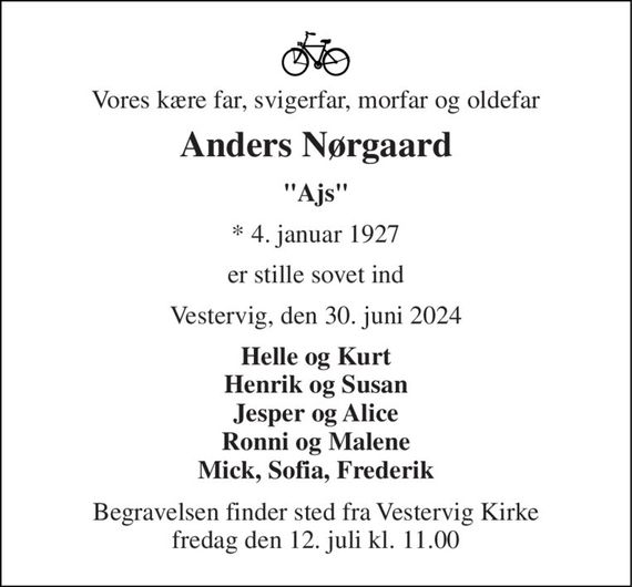 Anders Nørgaard | Dødsannoncer i Danmark