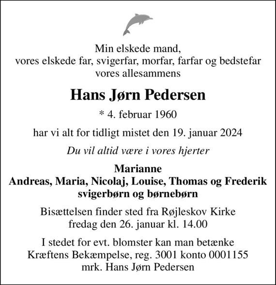 Hans Jørn Pedersen | Dødsannoncer i Danmark
