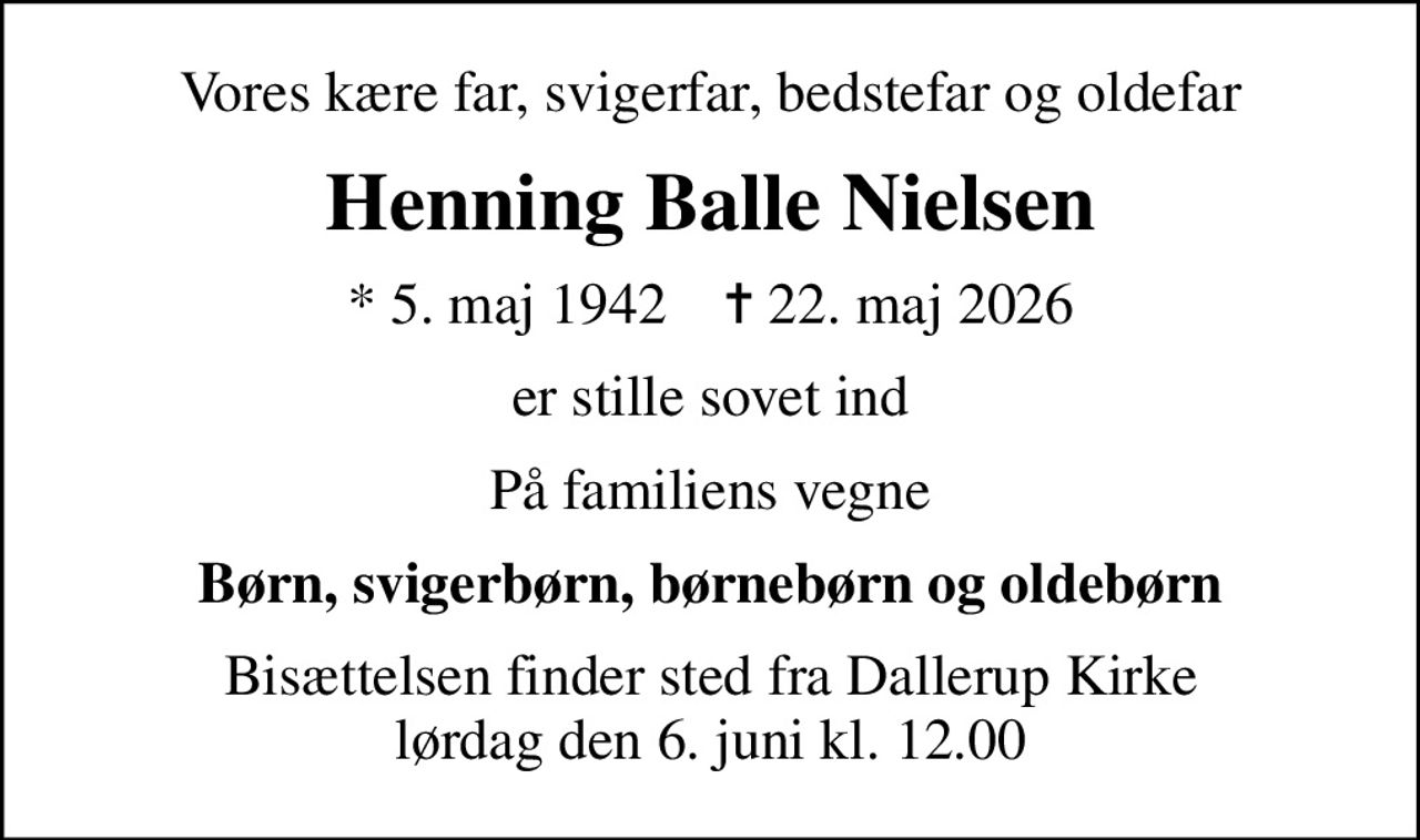Henning Balle Nielsen | Danmarks største medie for mindesider og ...