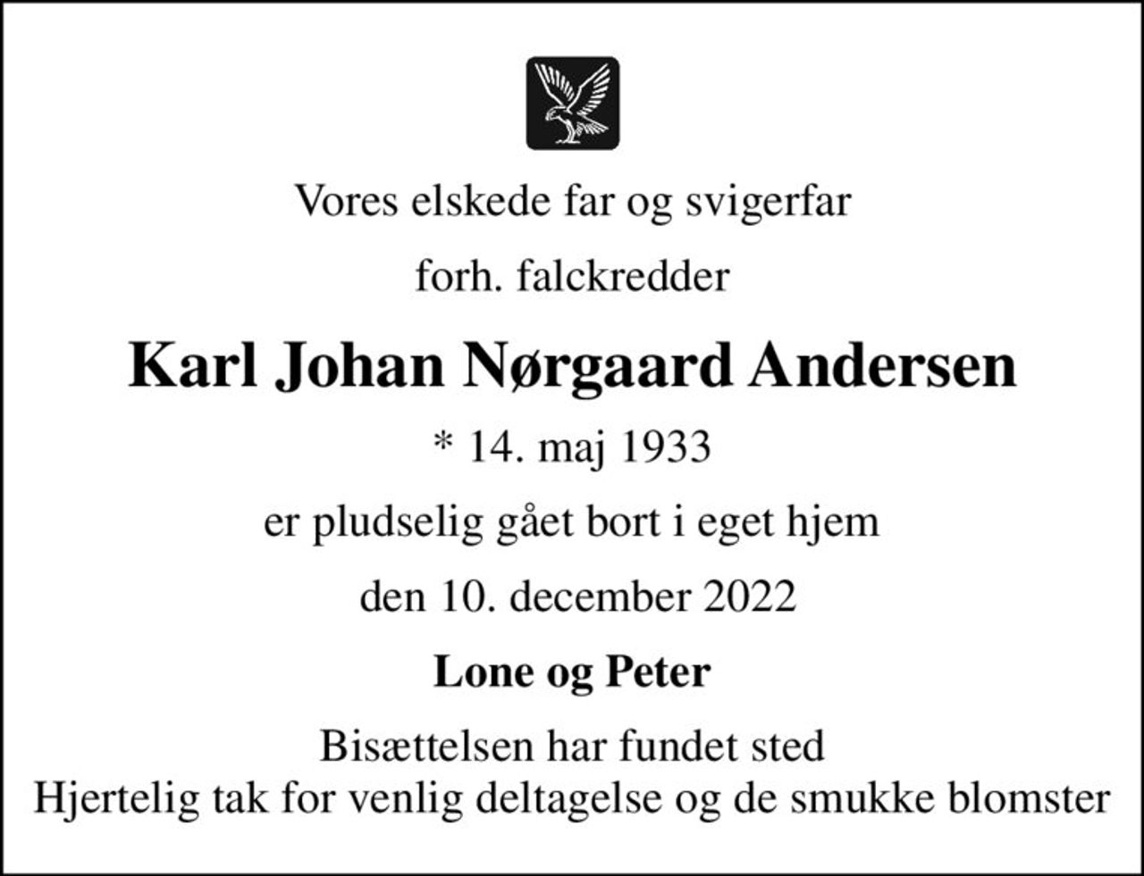 Karl Johan Nørgaard Andersen | Danmarks største medie for mindesider og ...