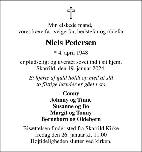 Niels Pedersen | Dødsannoncer i Danmark