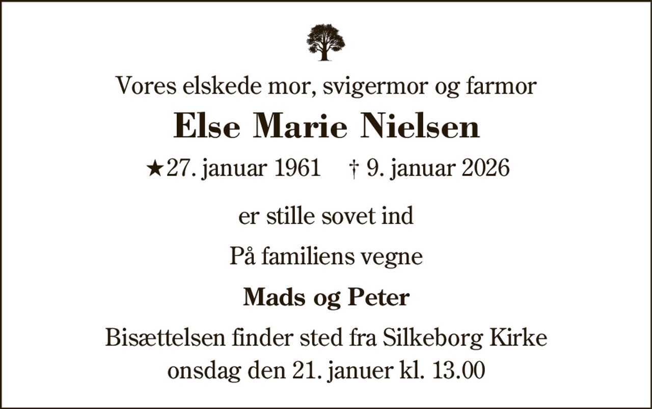 Else Marie Nielsen | Danmarks største medie for mindesider og dødsannoncer