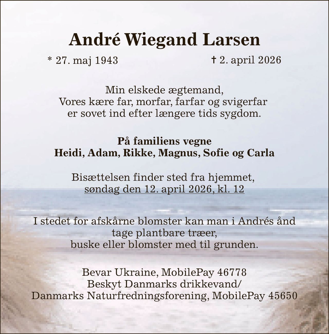 André Wiegand Larsen | Danmarks største medie for mindesider og ...