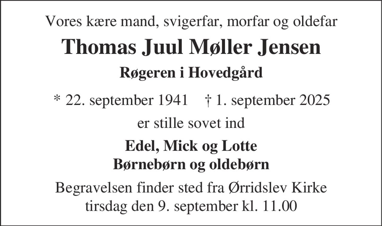 Thomas Juul Møller Jensen | Danmarks største medie for mindesider og ...