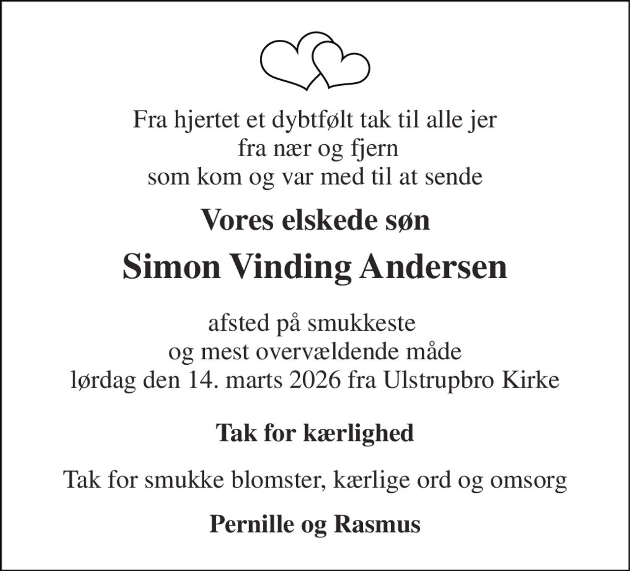 Simon Vinding Andersen | Danmarks største medie for mindesider og ...