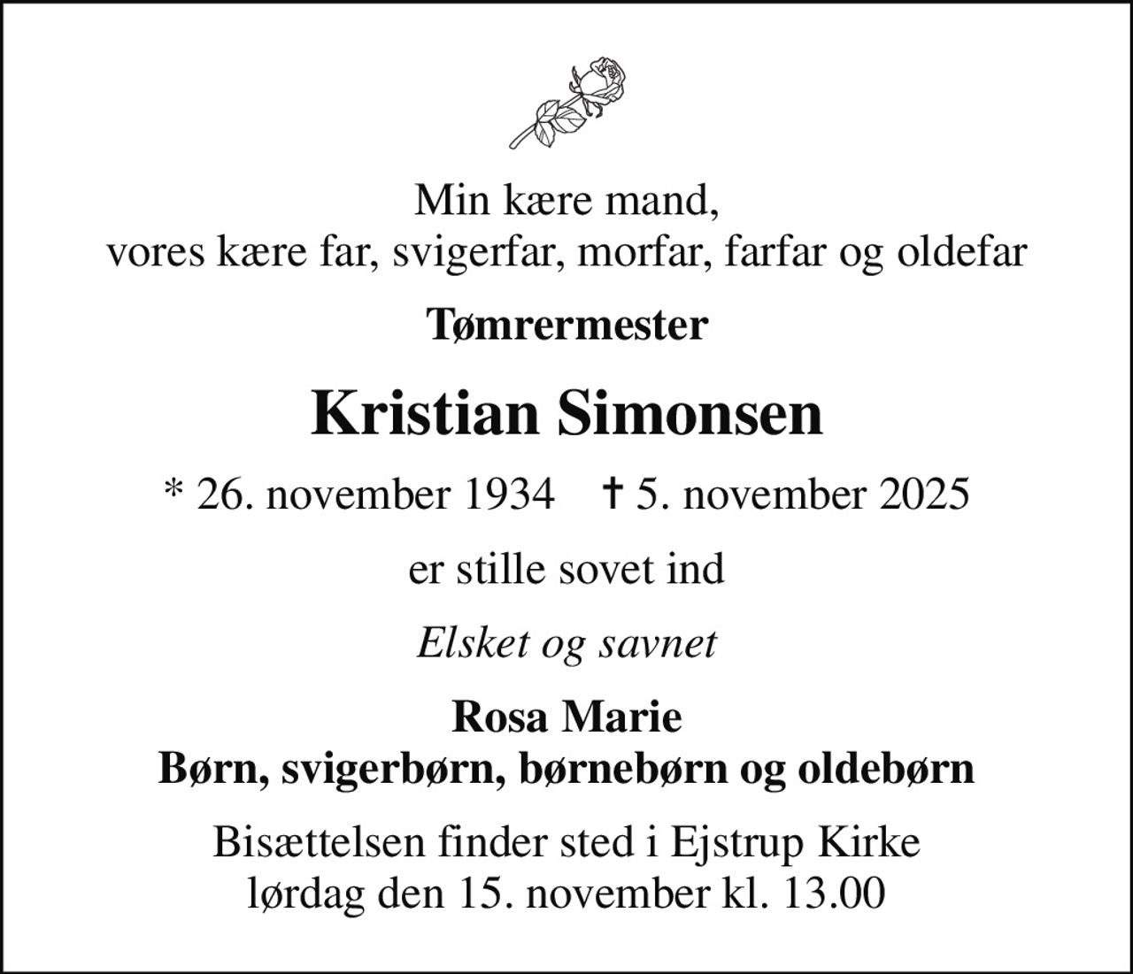 Kristian Simonsen | Danmarks største medie for mindesider og dødsannoncer