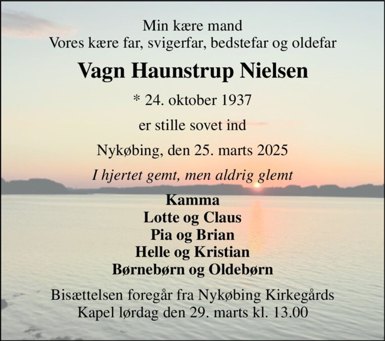 Vagn Haunstrup Nielsen | Danmarks største medie for mindesider og ...