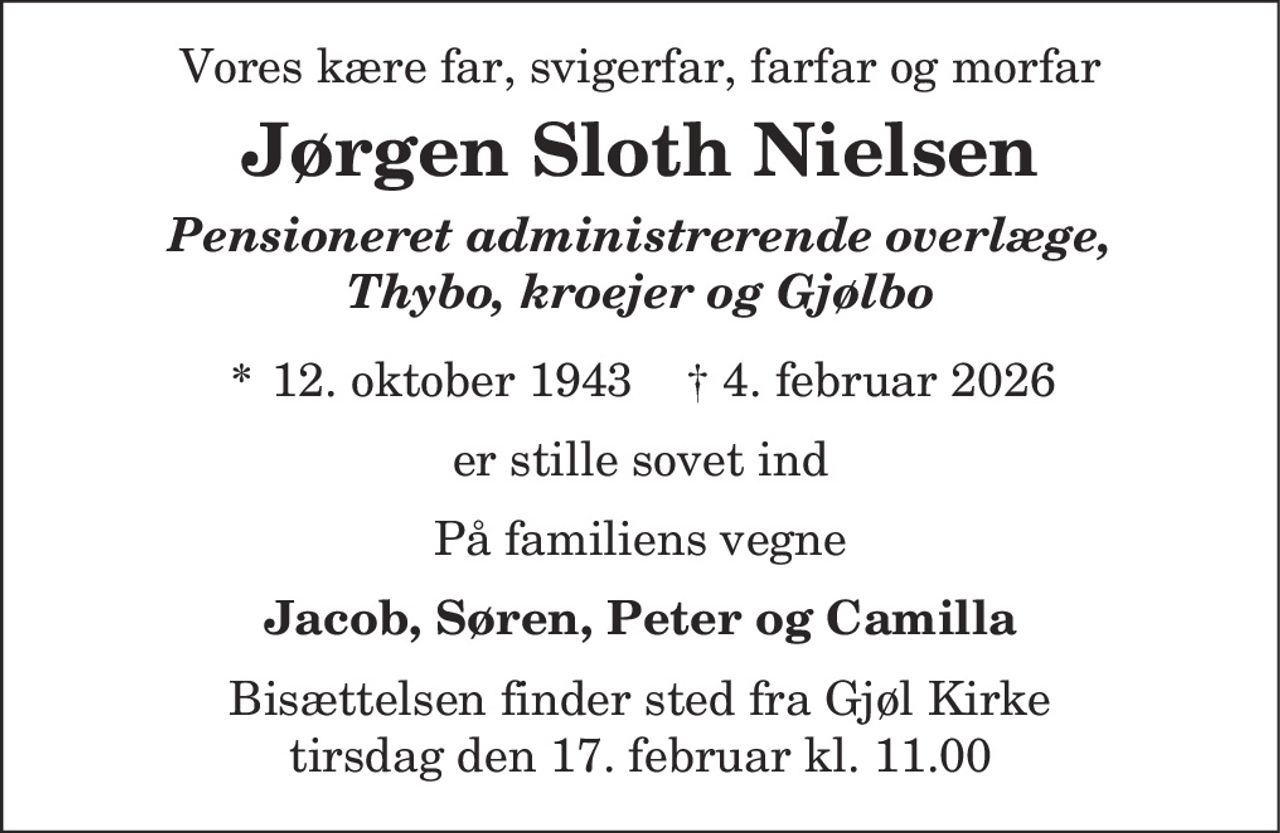Jørgen Sloth Nielsen | Danmarks største medie for mindesider og ...
