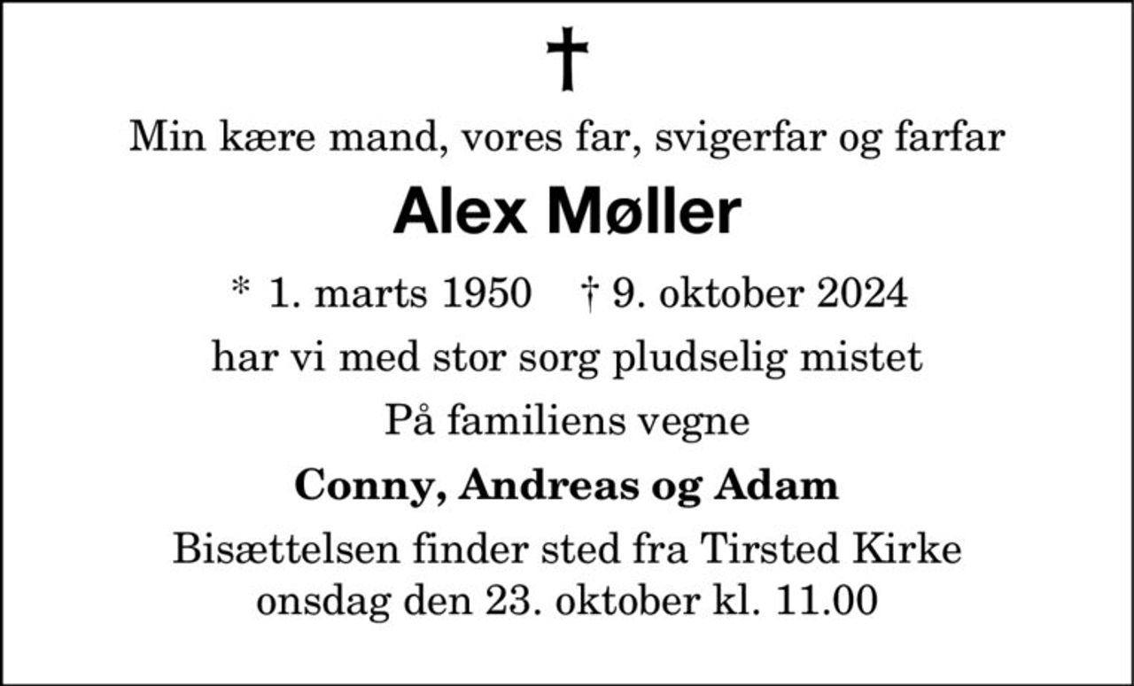 Alex Møller | Danmarks største medie for mindesider og dødsannoncer
