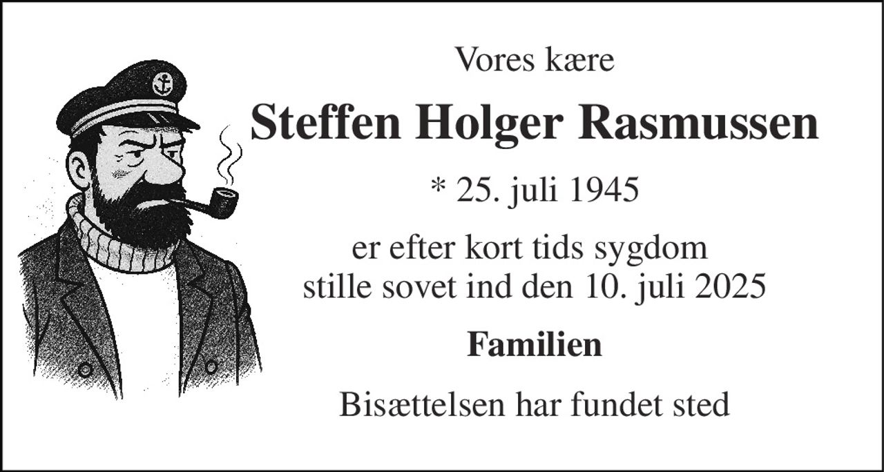 Steffen Holger Rasmussen | Dødsannoncer i Danmark