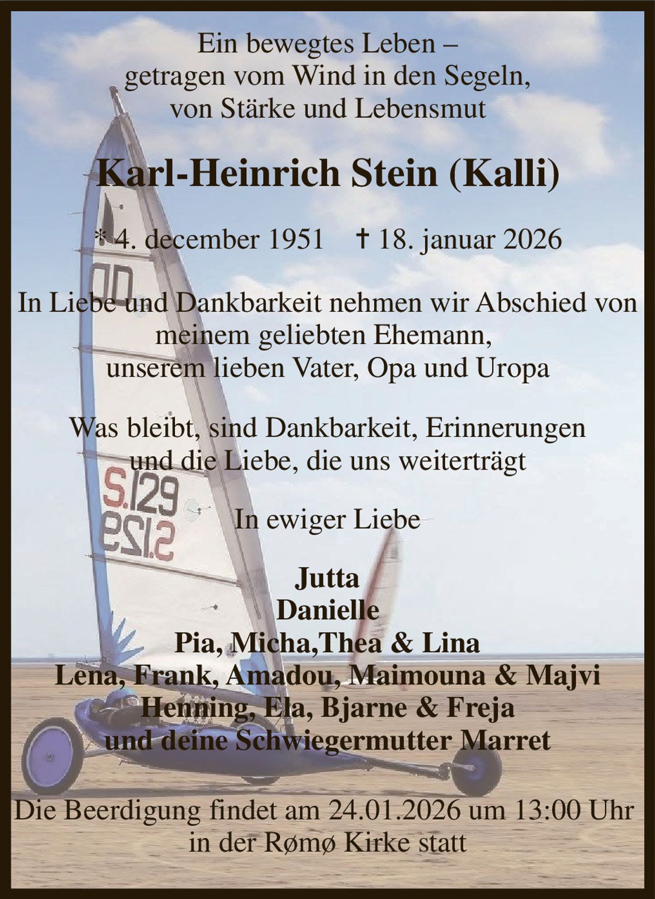 Karl-Heinrich Stein | Danmarks største medie for mindesider og dødsannoncer