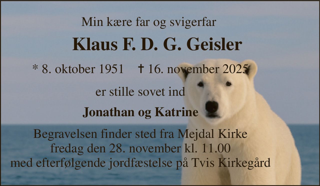 Klaus David Frederik Gerth Geisler | Danmarks største medie for ...