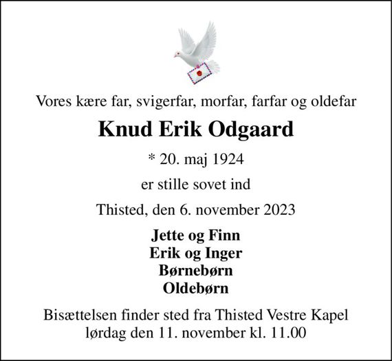 Knud Erik Odgaard | Dødsannoncer i Danmark