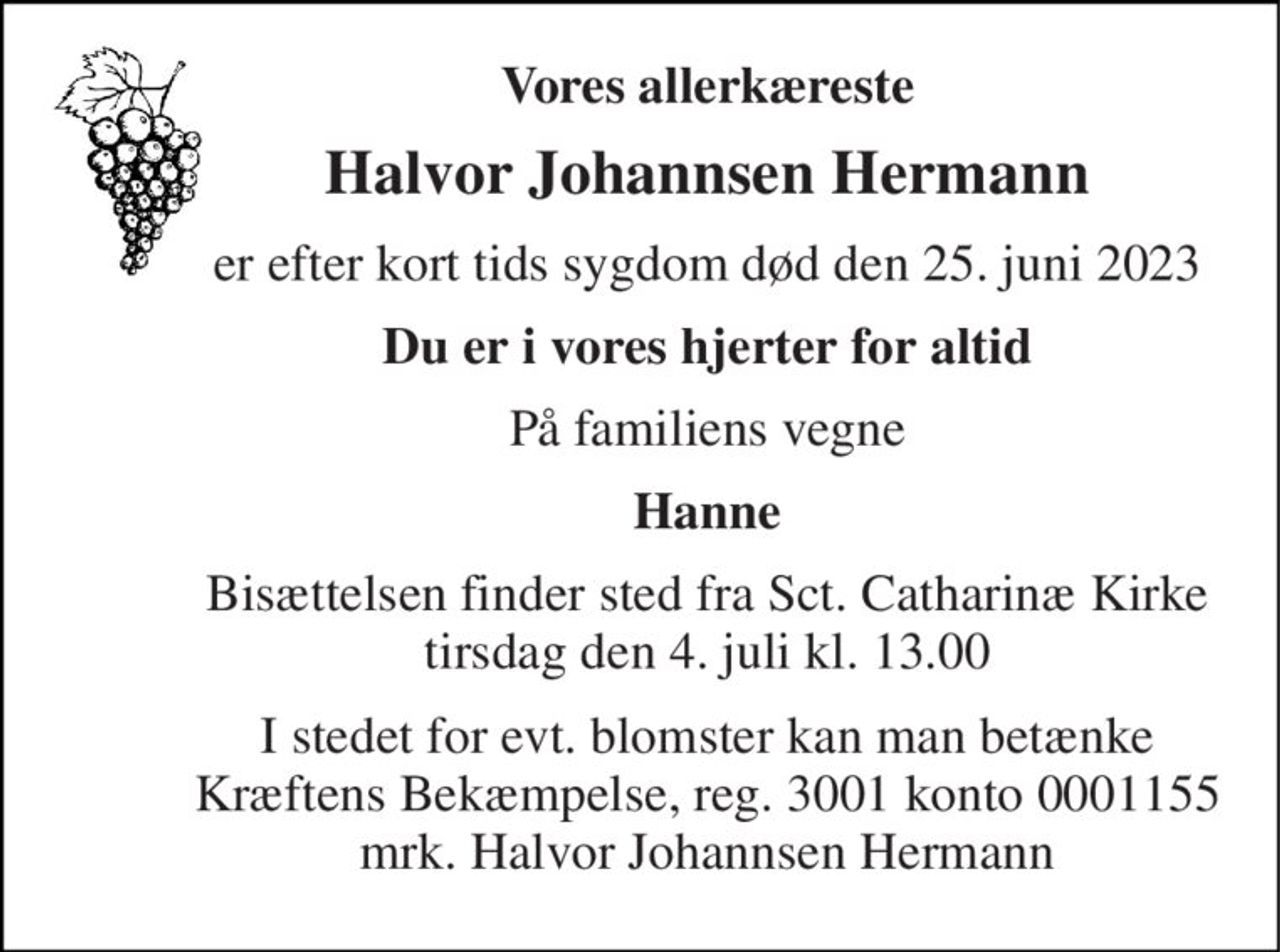 Halvor Johannsen Hermann | Danmarks største medie for mindesider og ...