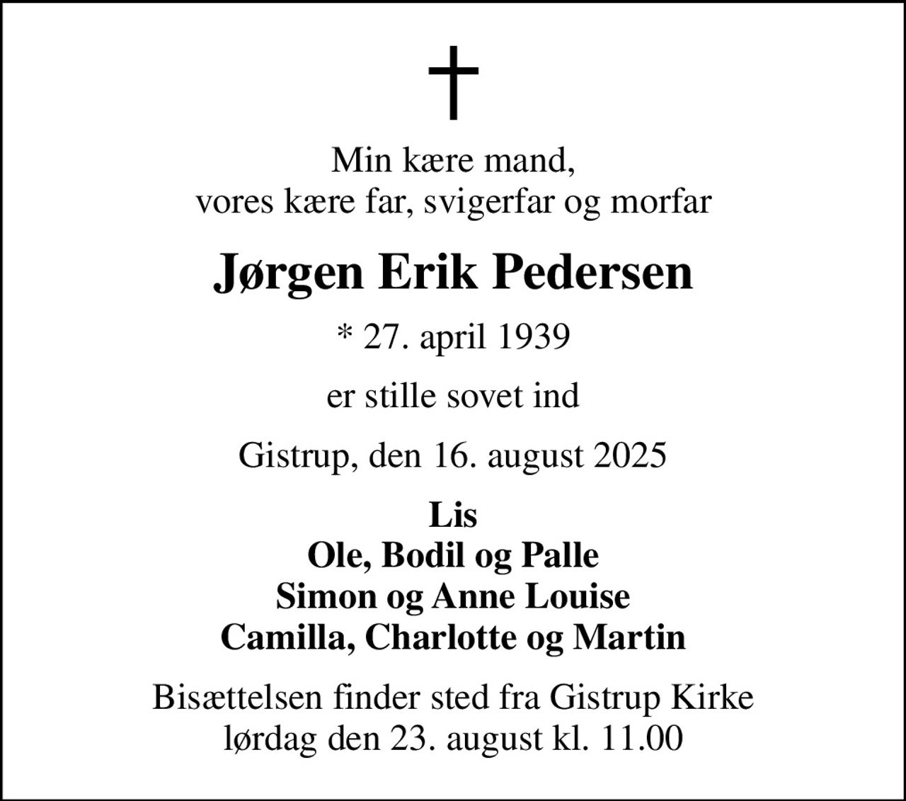 Jørgen Erik Pedersen | Danmarks største medie for mindesider og ...