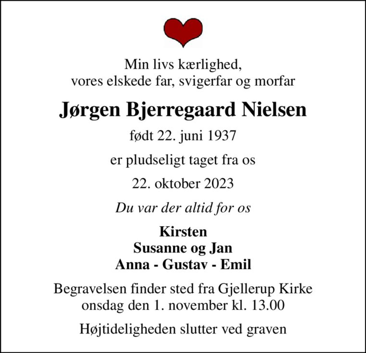 Jørgen Bjerregaard Nielsen | Danmarks største medie for mindesider og ...
