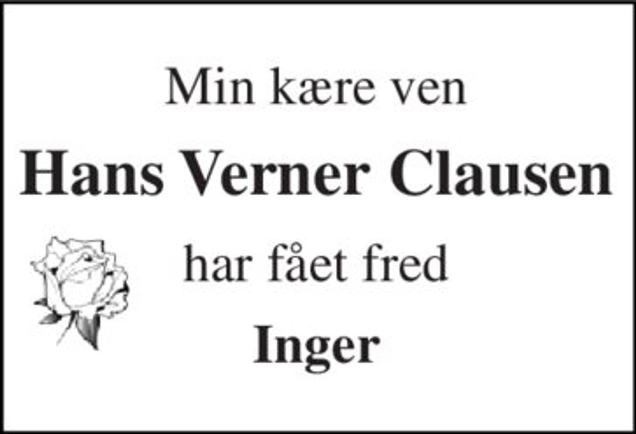 Hans Verner Clausen | Dødsannoncer i Danmark