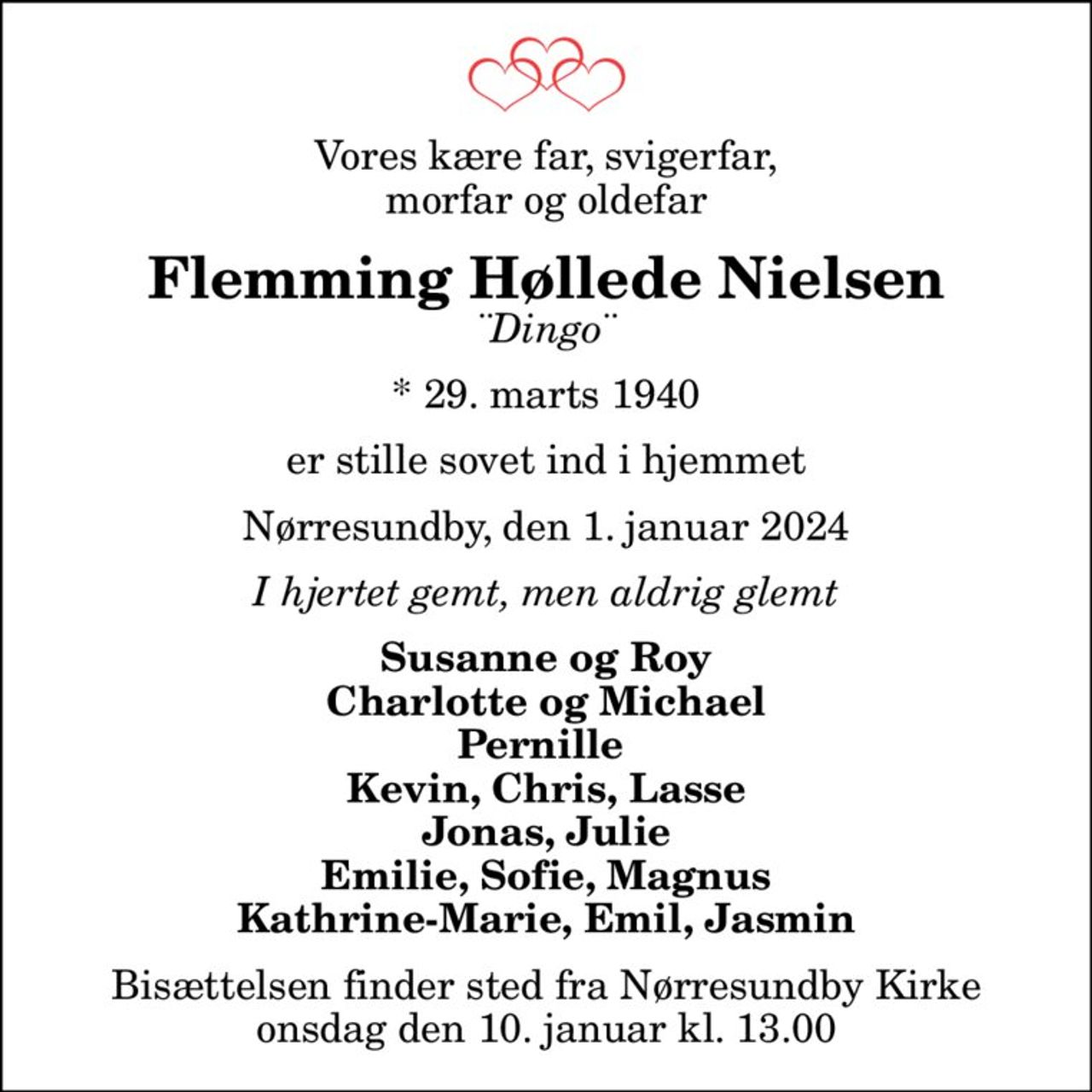 Flemming Høllede Nielsen | Dødsannoncer i Danmark