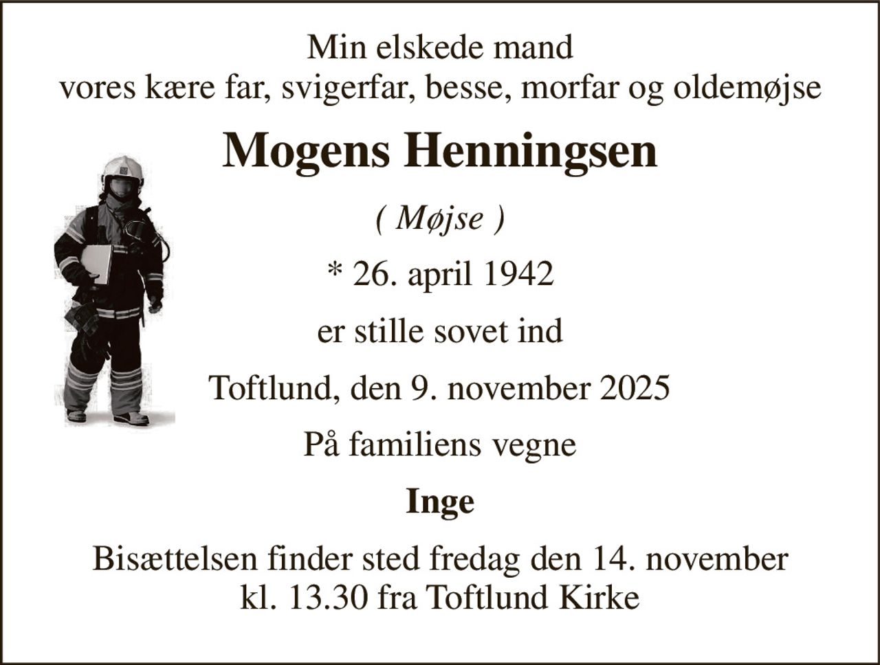 Mogens Henningsen | Danmarks største medie for mindesider og dødsannoncer