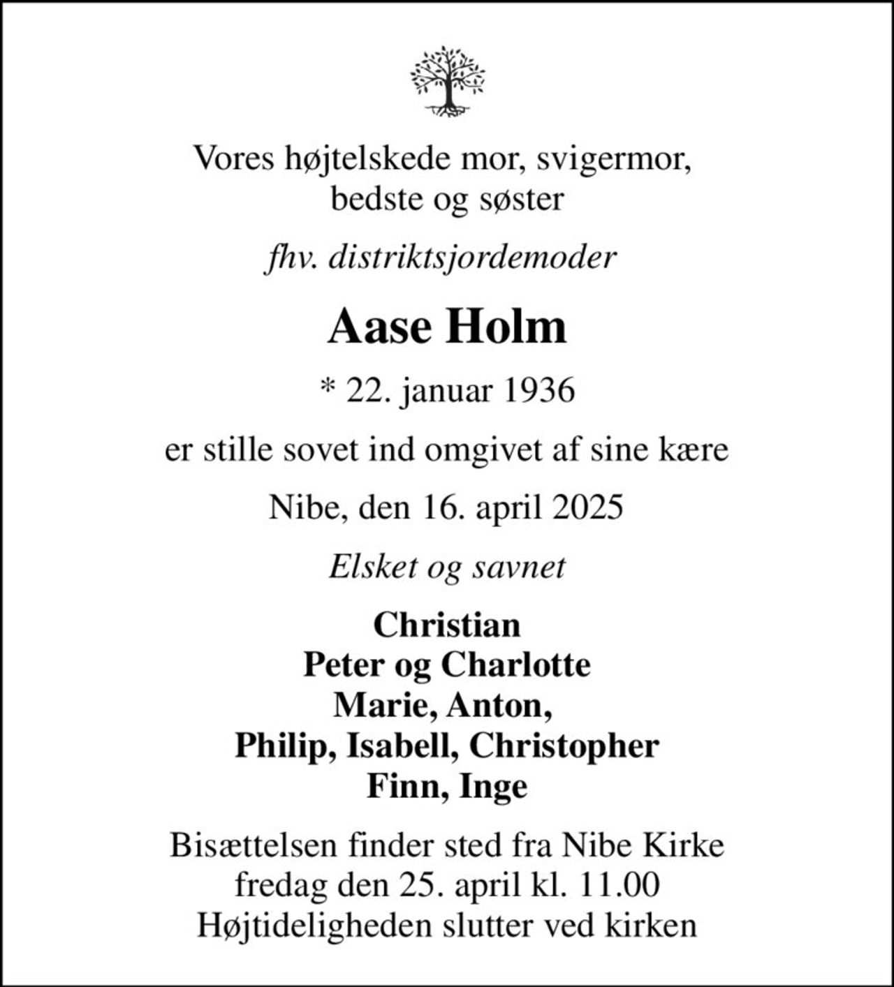 Aase Holm | Danmarks største medie for mindesider og dødsannoncer