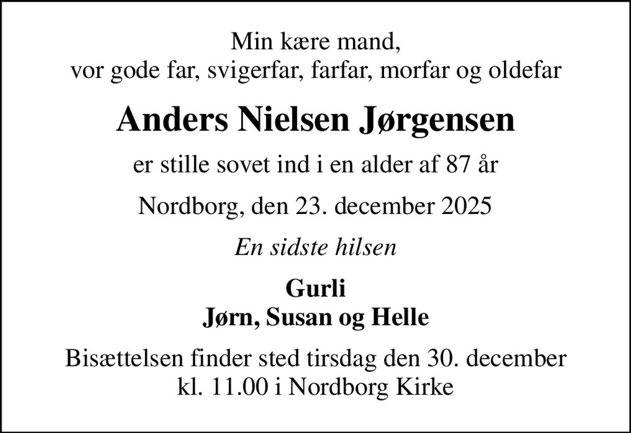 Anders Nielsen Jørgensen | Danmarks største medie for mindesider og ...