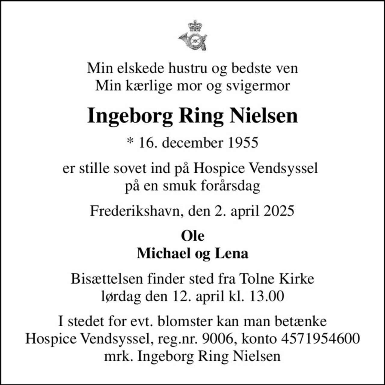 Ingeborg Ring Nielsen | Danmarks største medie for mindesider og ...