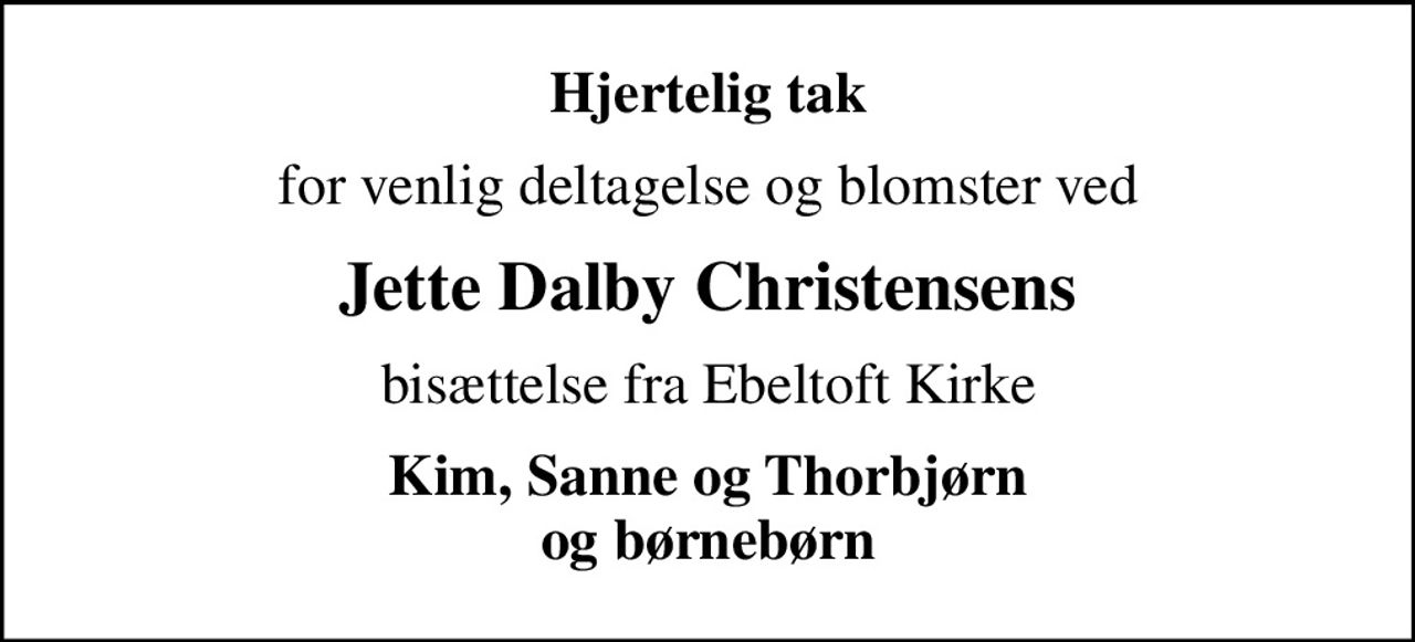 Jette Dalby Christensen | Danmarks største medie for mindesider og ...