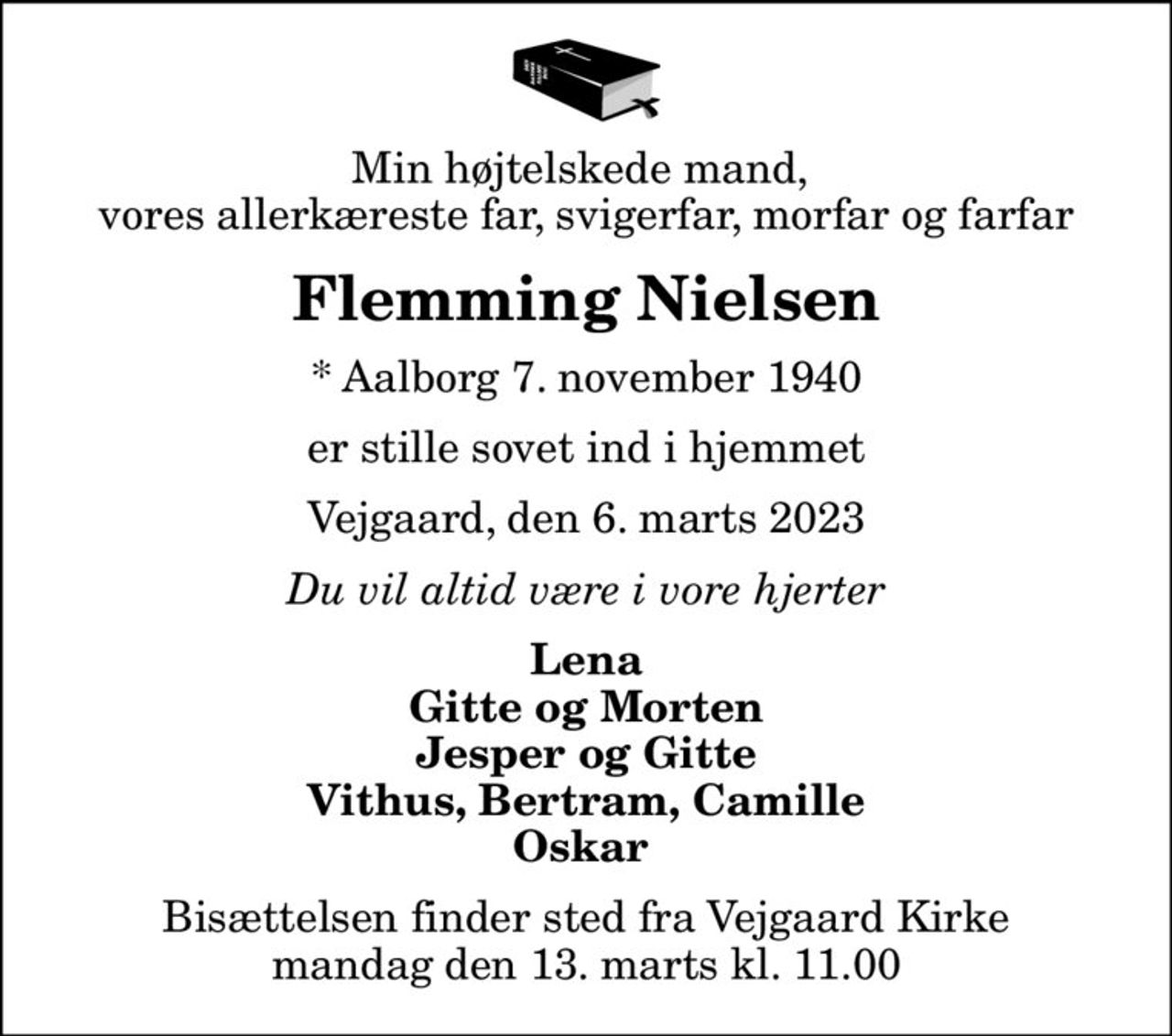 Flemming Nielsen | Danmarks største medie for mindesider og dødsannoncer