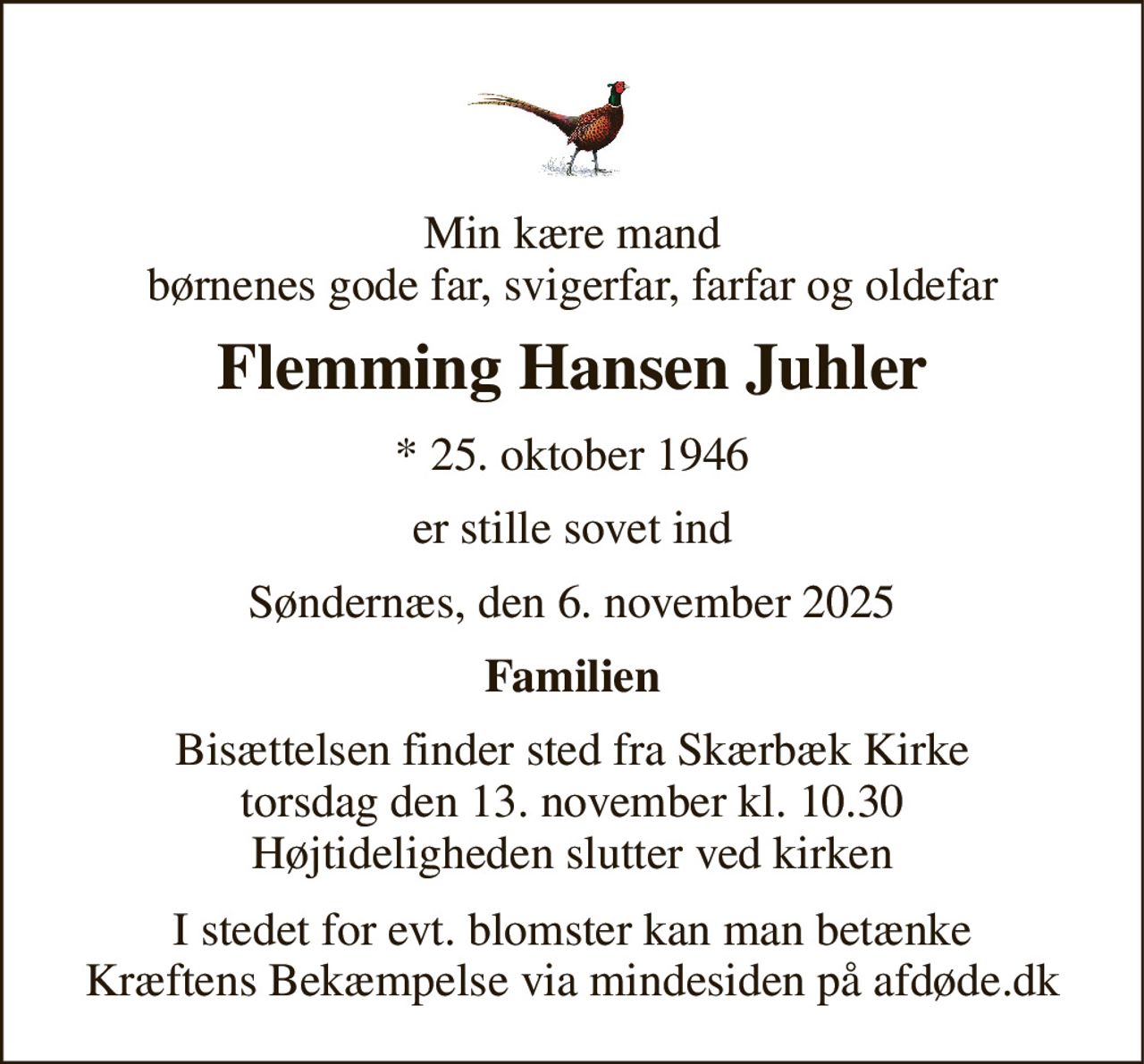 Flemming Hansen Juhler | Danmarks største medie for mindesider og ...