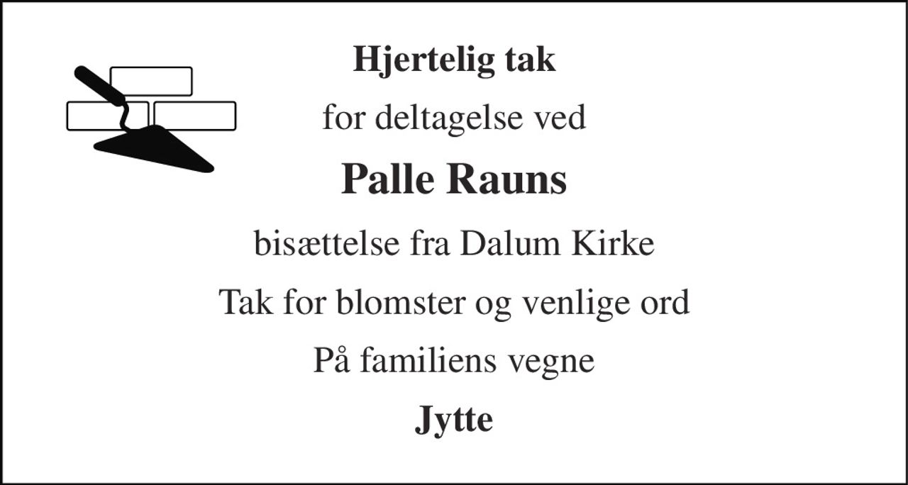 Palle Raun | Dødsannoncer i Danmark