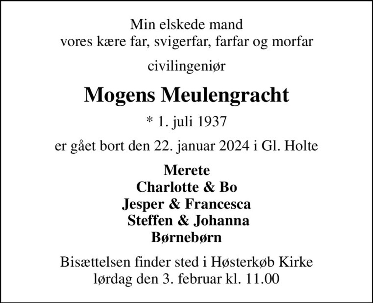 Mogens Peter Meulengracht | Danmarks største medie for mindesider og ...
