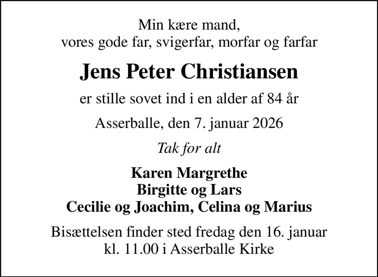 Jens Peter Christiansen | Danmarks største medie for mindesider og ...