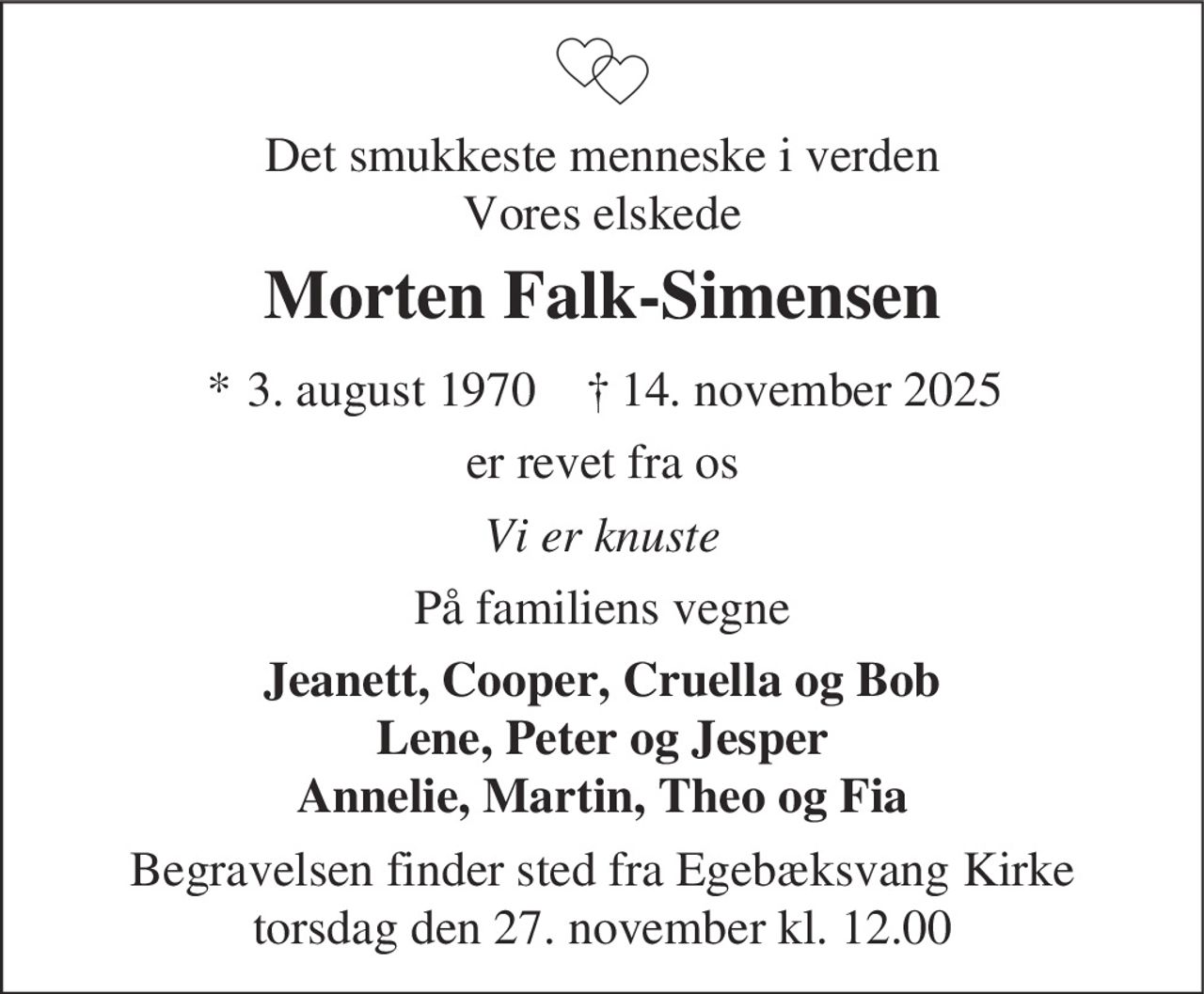 Morten Falk-Simensen | Danmarks største medie for mindesider og ...