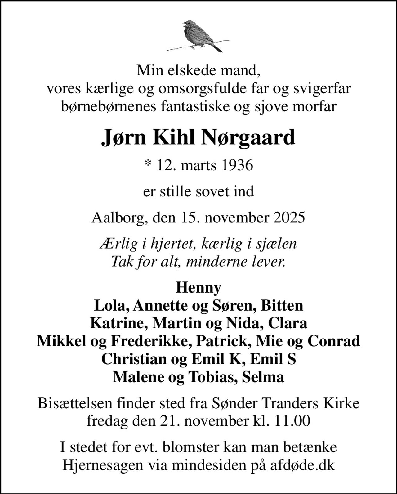 Jørn Kihl Nørgaard | Danmarks største medie for mindesider og dødsannoncer